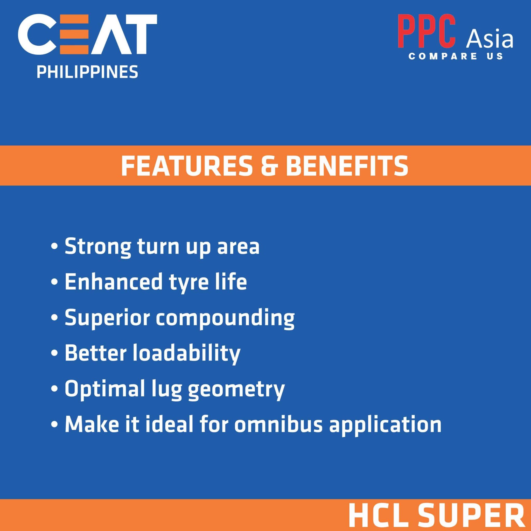 CEAT HCL SUPER E4 LUG 9.00-20 16PR - PPC Asia Corporation
